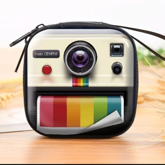 Bags | Retro Camera Pattern Coin Purse | Poshmark